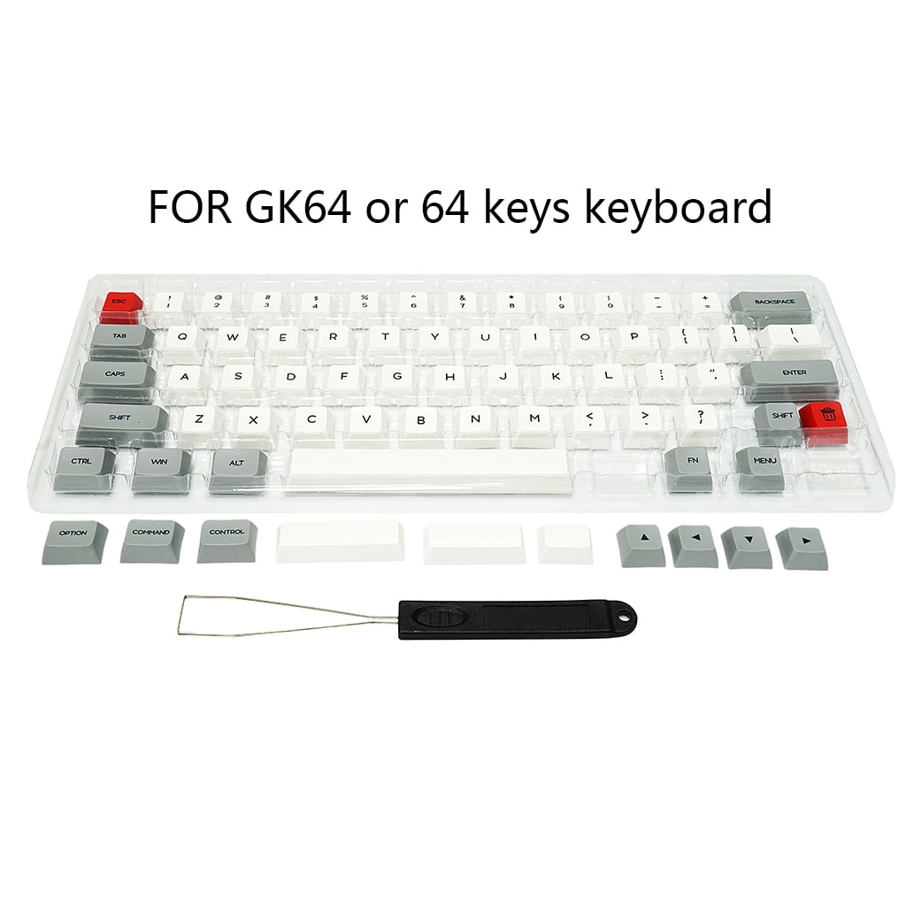 YROHGKPN 64 Keys Keyset Double Color PBT Thick Keycap for GK64 ...