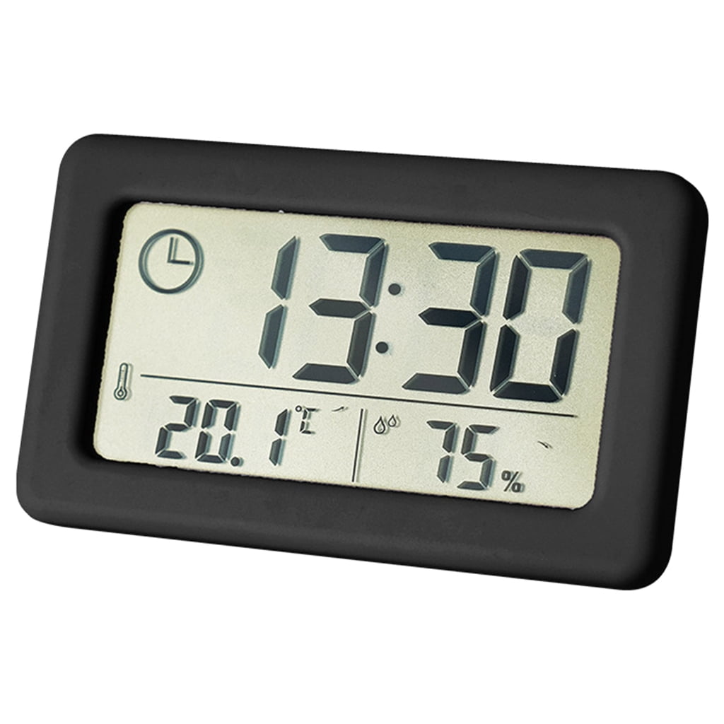 YROHGKPN Battery Powered Clock with Integrated Thermometers Hygrometer ...