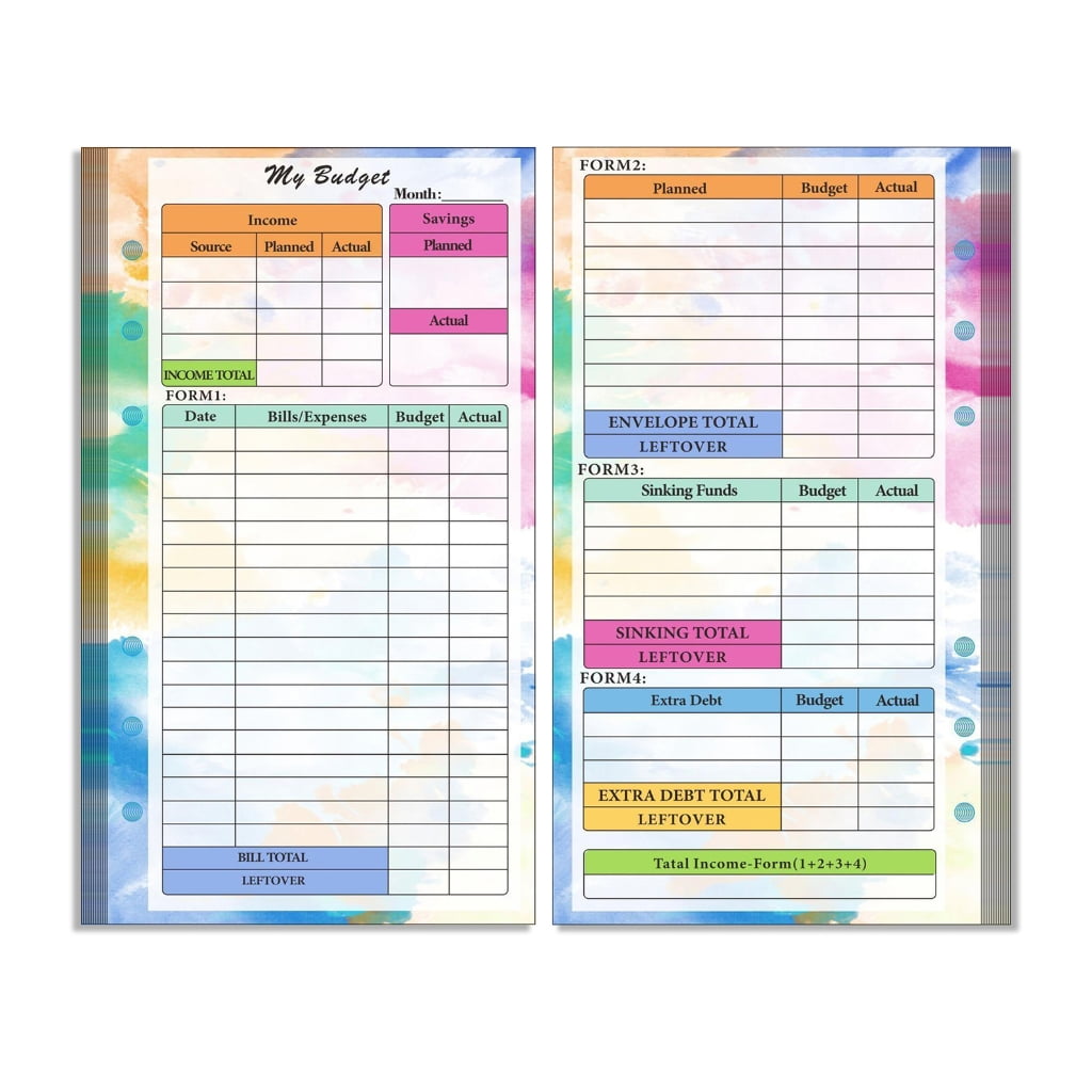 YROHGKPN Binder Planner Inserts for Binder Budget Planner, Budget ...