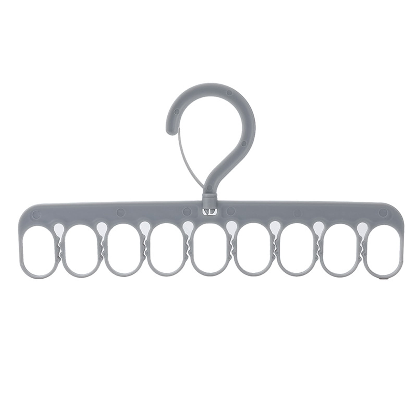 YROHGKPN Clothes Hanger 9 Rings 8 Clips Laundry Drying Rack Sock ...
