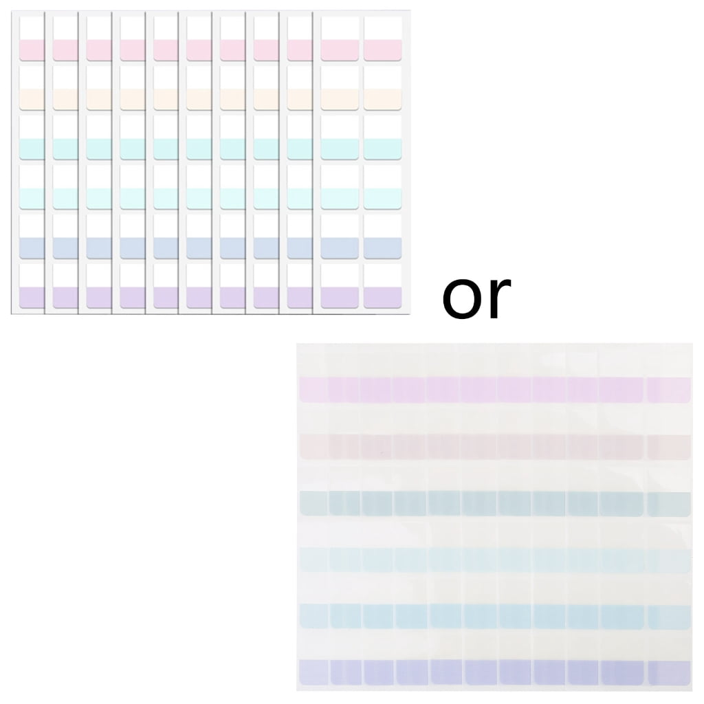 YROHGKPN Colored Sticky Tab 3 Sizes Optional Sticky Book Page Mark 5 ...