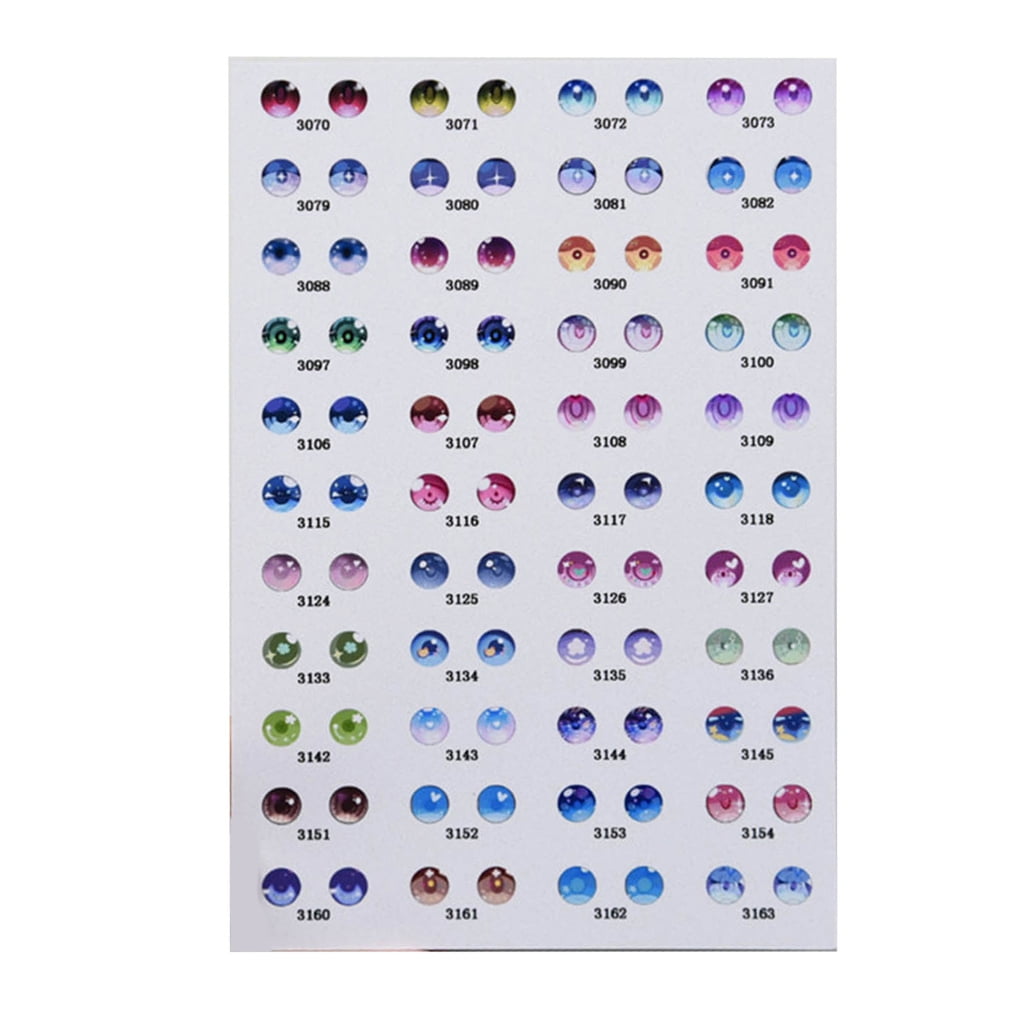 YROHGKPN Colorful Dolls Eyes Handmade Dolls Eyes Clay Eyes Dolls Eyes ...