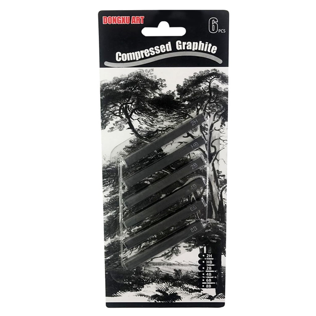 YROHGKPN Compressed Charcoal Sticks 6 Pieces Pencil Sketch Shading for ...