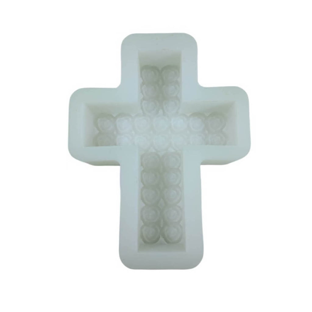 YROHGKPN Cross Statue Silicone Candle Mold Catholic Gypsum Concrete ...