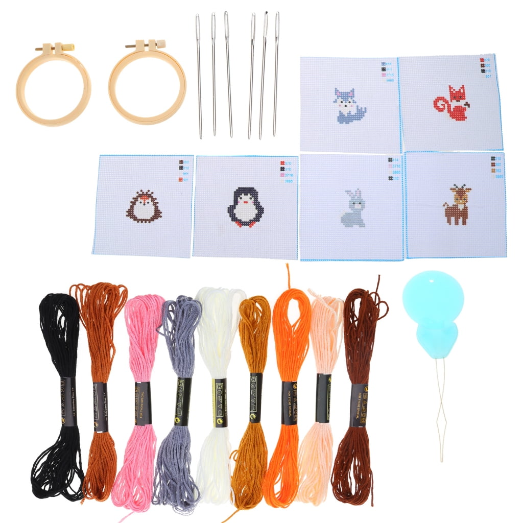 YROHGKPN Embroidery Starter Kits with Pattern and Instructions Cross ...
