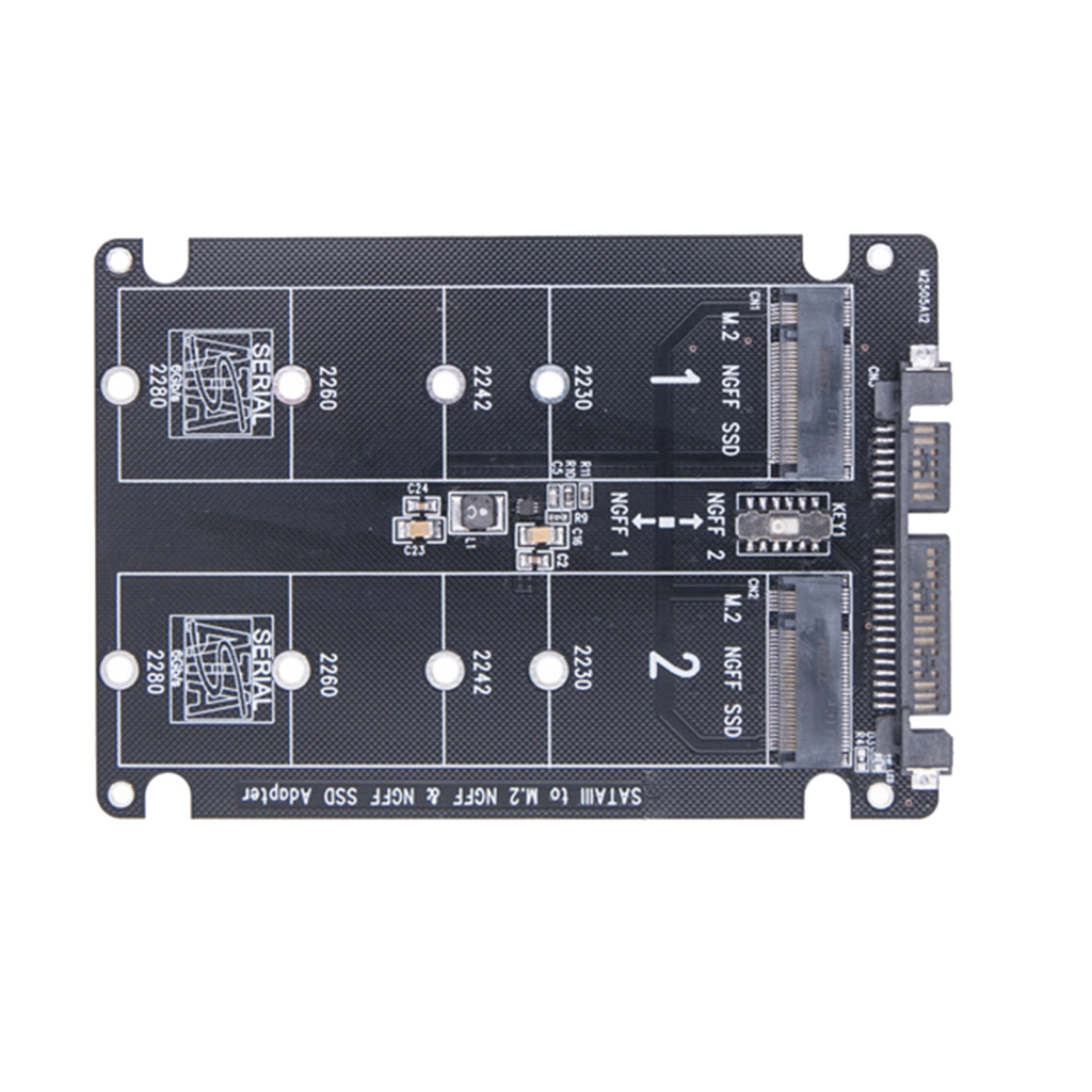 YROHGKPN High Speed M.2 NGFF SSD to SATA Adapter Two M.2 to Sata3.0 ...