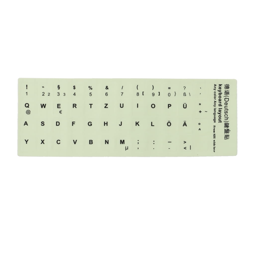 YROHGKPN Italian Keyboard Stickers Fluorescent Button Letters Alphabet ...