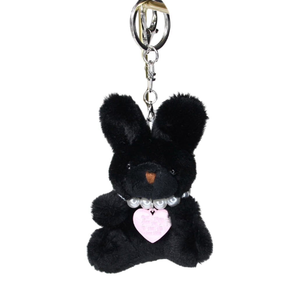 YROHGKPN Little Keychain with Pearls Beaded Heart Pendant Key Rings Bag ...