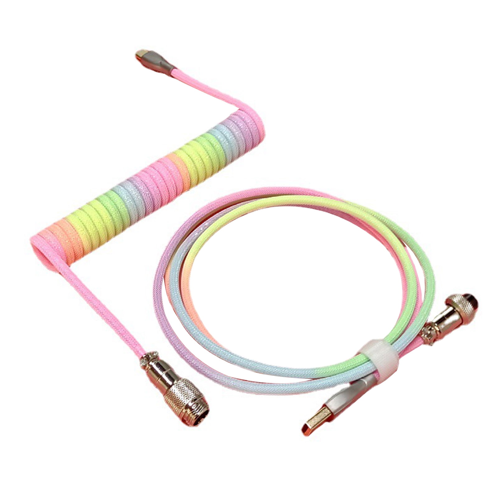 YROHGKPN Mechanical Keyboard Cable Coiled USB Type C Connector USB ...