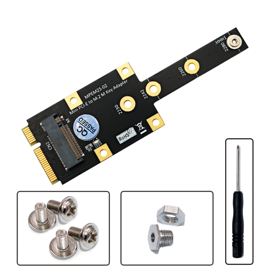 YROHGKPN Mini PCI-E MPCIe Interfaces to NGFF M.2 Key-M Slot NVME SSD ...
