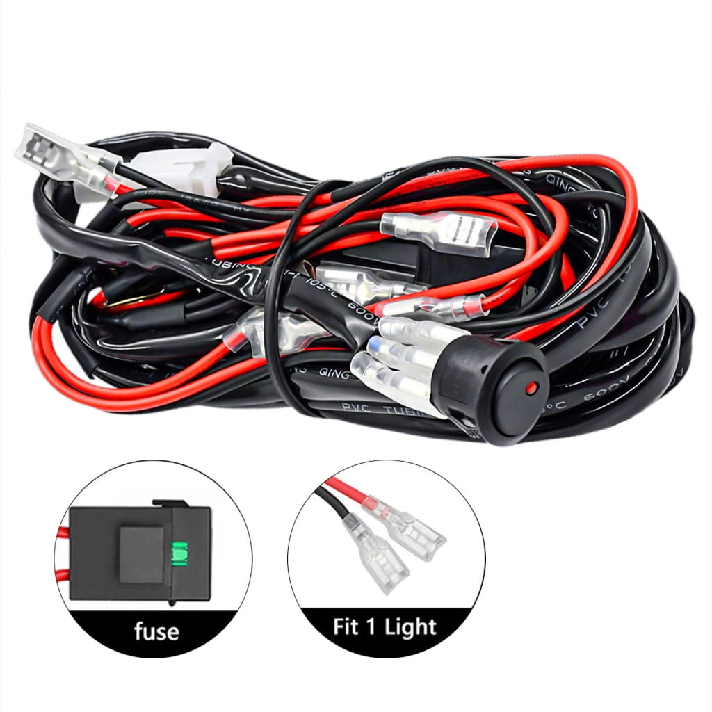 YROHGKPN Motorcycle Spotlight Cable Wire Harness LED Lamp Spotlights ...