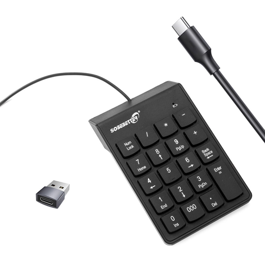 YROHGKPN Number Pad Mechanical Type C/USB Wire Numeric Keypad 19 Key ...