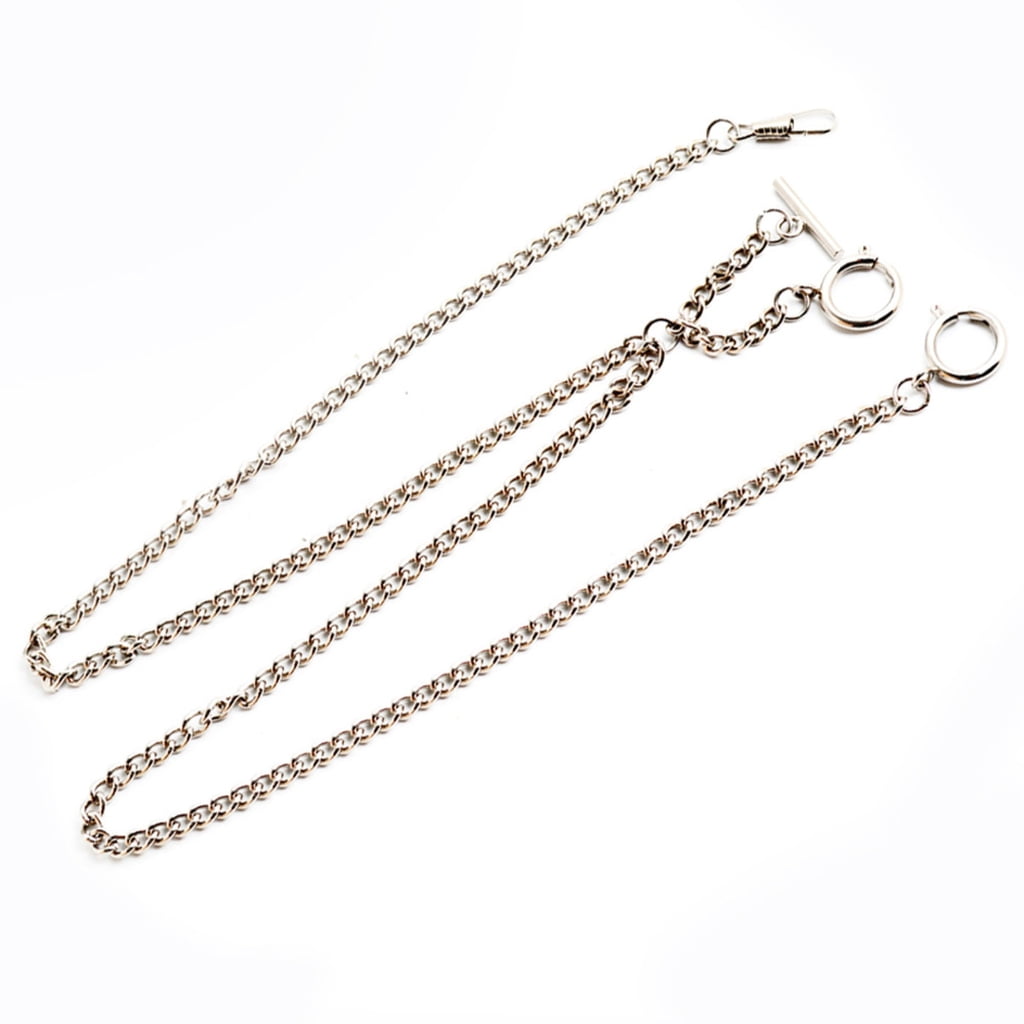 YROHGKPN Pocket Watch Chain Double Albert T-Bar Chain Antique Hanging ...