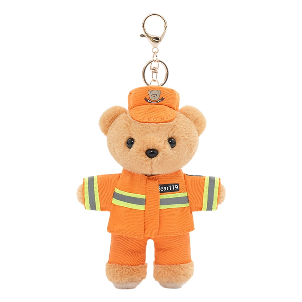 YROHGKPN Polices Bear Keychain Charm Unique Polices Bear Key Chain Soft ...