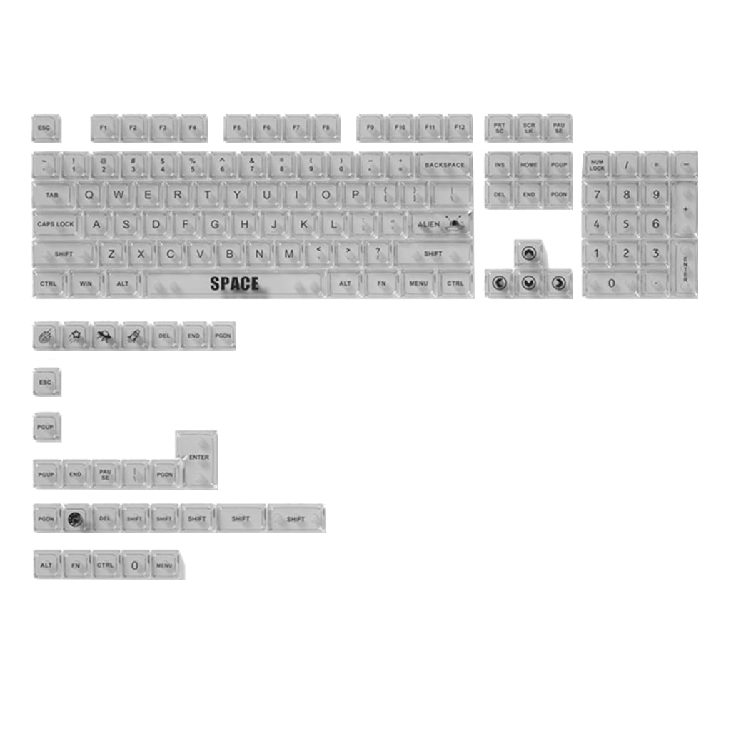 YROHGKPN RGB Backlit Keycaps MDA Profile for Mechanical Keyboard Fit ...