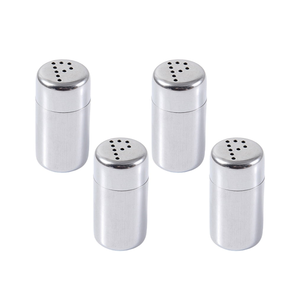 YROHGKPN Set of 4 Mini Salt Shakers Stainless Steel Spices Container ...