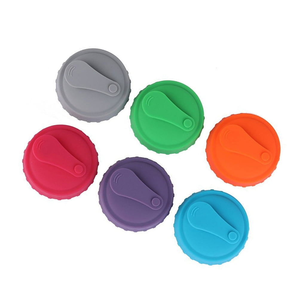 YROHGKPN Set of 6 Silicone Beverage Can Lids Beer Can Caps Covers ...