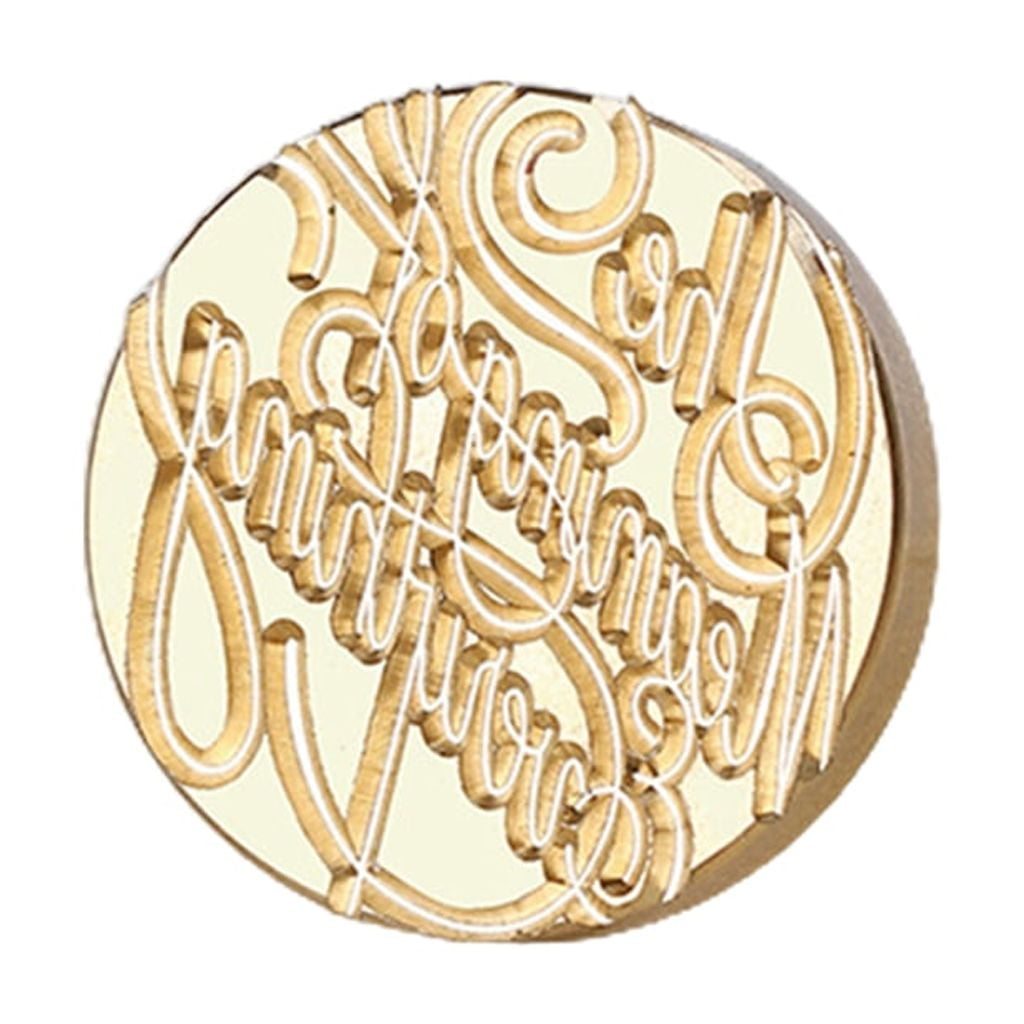 YROHGKPN Wax Seal Stamp Brass Wax Stamp -Words Phrases Sealing Wax ...