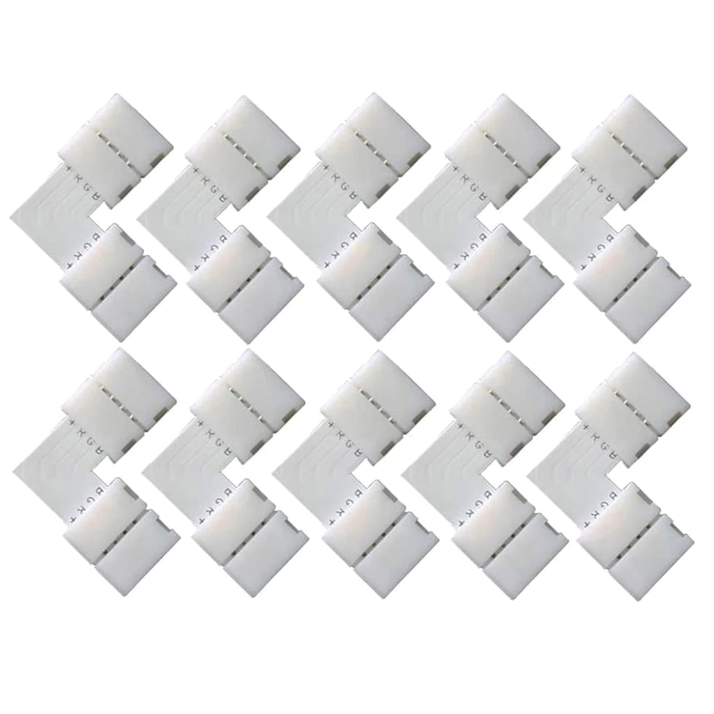 YROHGKPN for 10mm LED- Strip Right Angle Corner Connector L Shape 4Pin ...