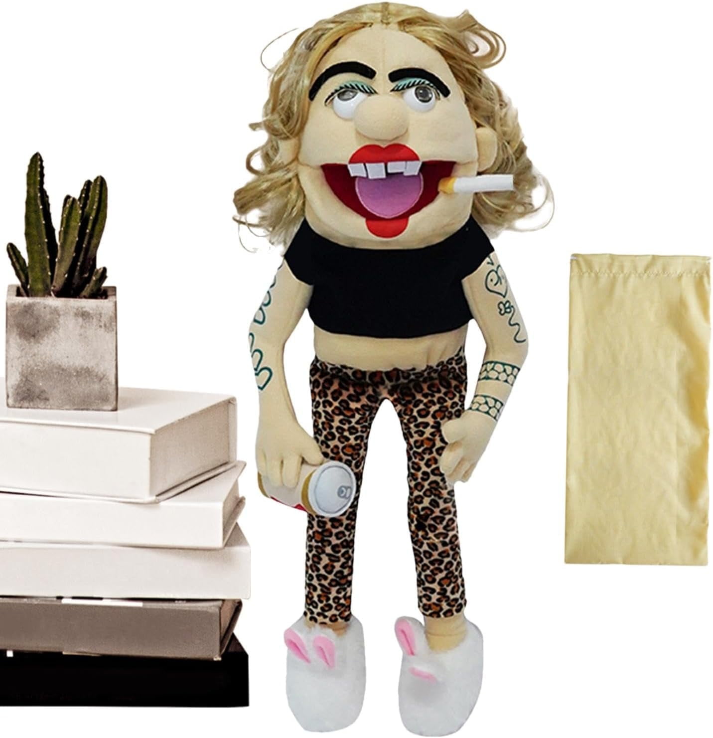 YRichxx Jeffy Puppet Plush Toy, 35CM Jeffy's Mom and Dad Hand Puppets ...