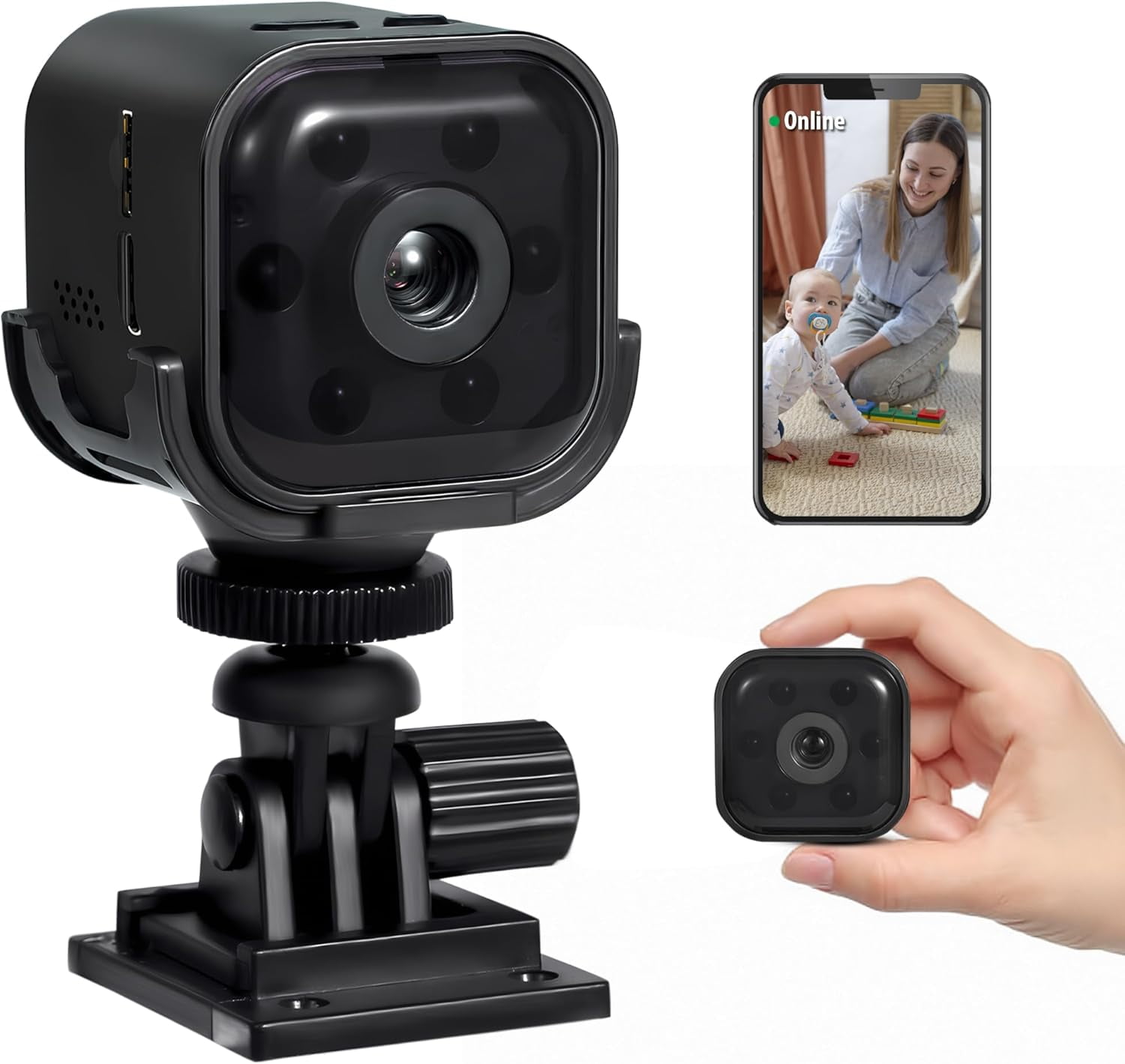YS-yalot Mini Spy Camera Hidden Camera 1080p Wireless Mini WiFi Home ...