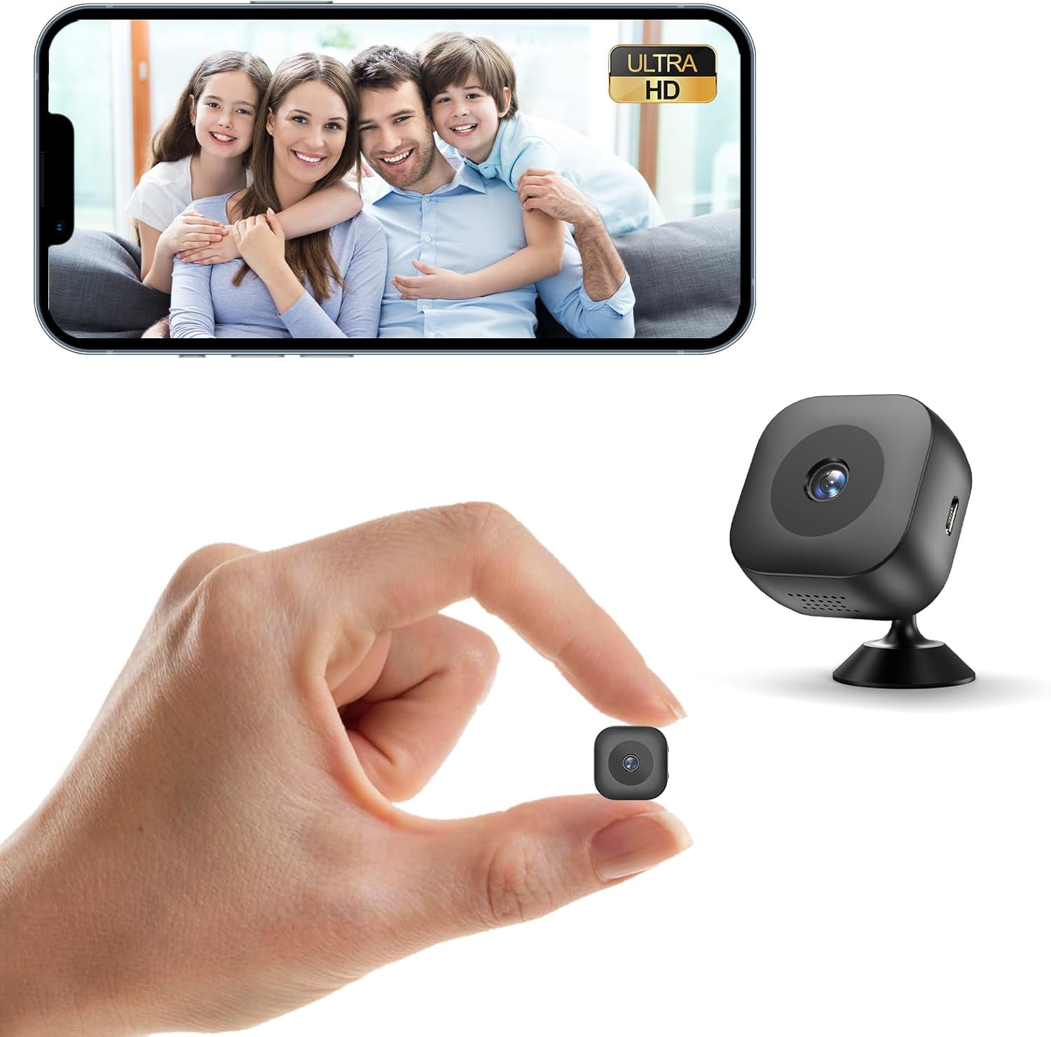YS-yalotrs Mini Camera,4K Security Camera,WiFi Mini Wireless,Real-Time ...