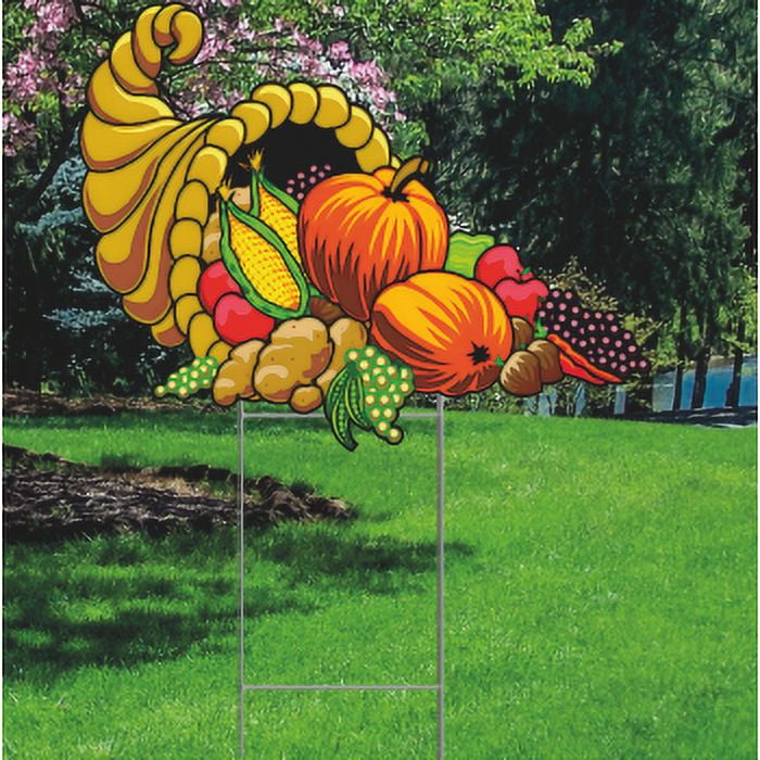 YS3014 Holidays Fall Autumn Thanksgiving Cornucopia Vegetables Fruit ...