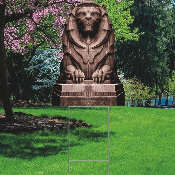 YS3061 Lion Statue Gate Column Plastic Outdoor Yard Sign Decoration ...