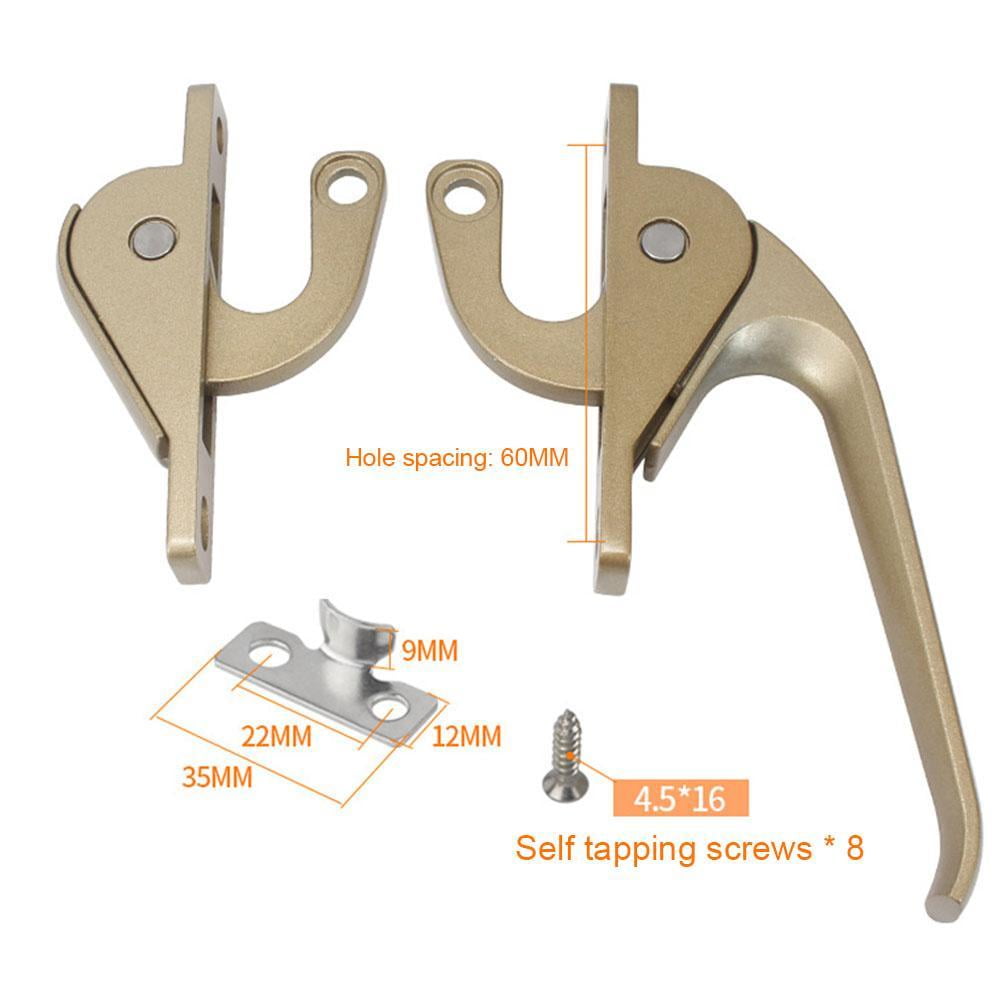 YSABOXS Aluminum Alloy Plastic 8 Push-pull Window Upper& Lower Lock ...