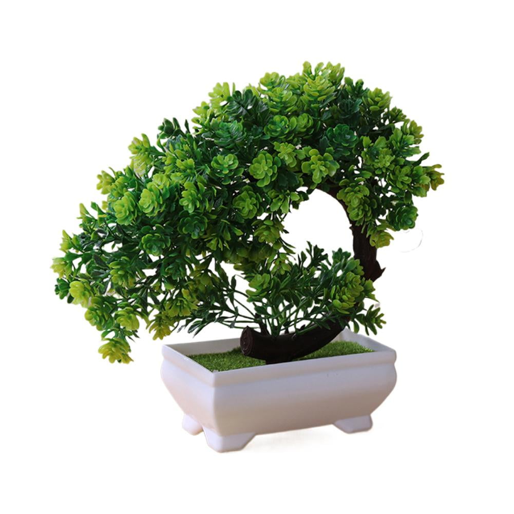 YSABOXS Artificial Home Silation Pine Tr Potted Plant DIY GXO Bonsai ...