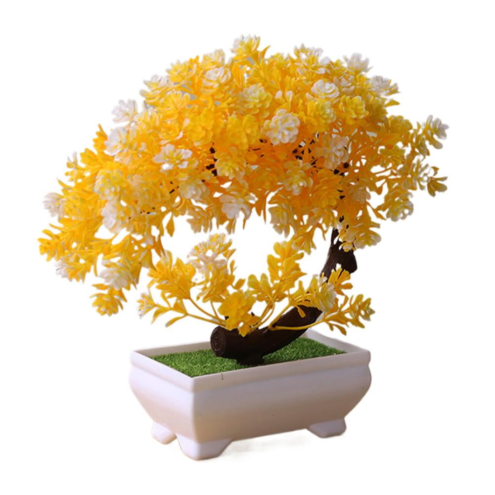 YSABOXS Artificial Home Silation Pine Tr Potted Plant DIY GXO Bonsai ...