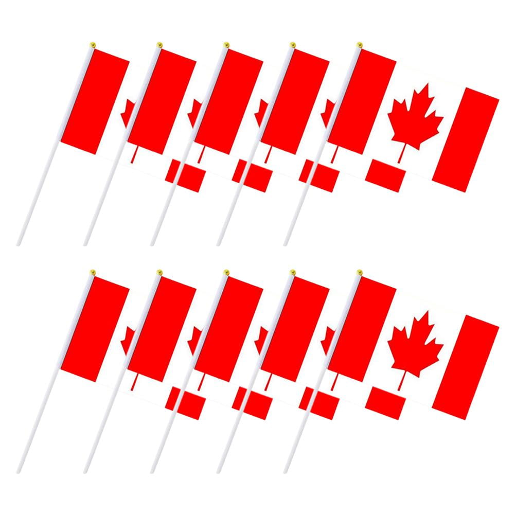 YSABOXS Canada Table Hand Wave Flag Canadian Mini Hand Wave Flag Home ...