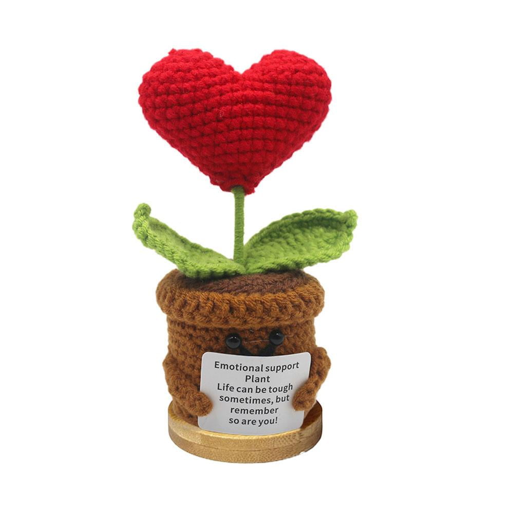 YSABOXS Crochet Heart er Doll,Positive Crochet Animal Heart er Doll,Fny ...