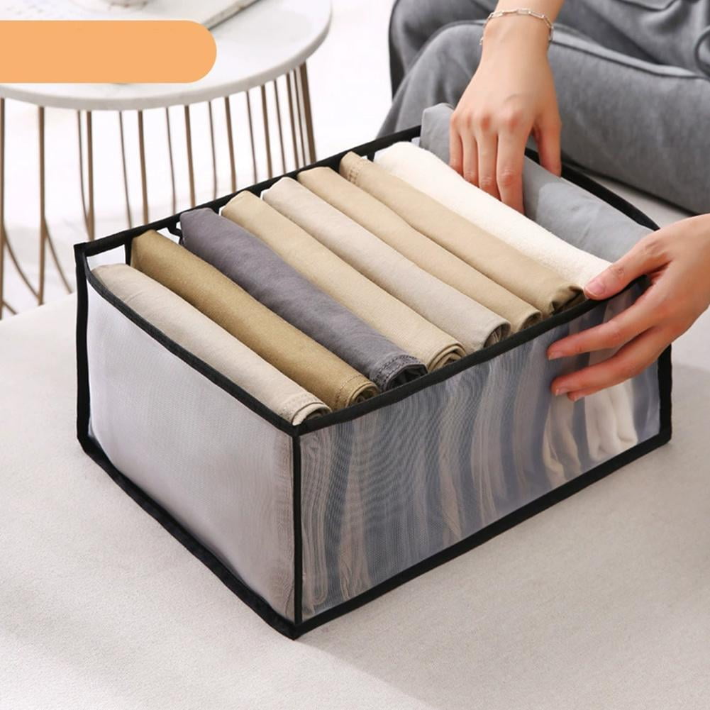 YSABOXS Drawer Organizers for Clothing, 7/9Grids Visible Foldable ...
