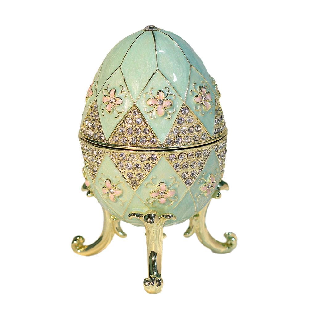 YSABOXS Hand Painted Easater Egg Style Dective Enamel Trinket Box ...