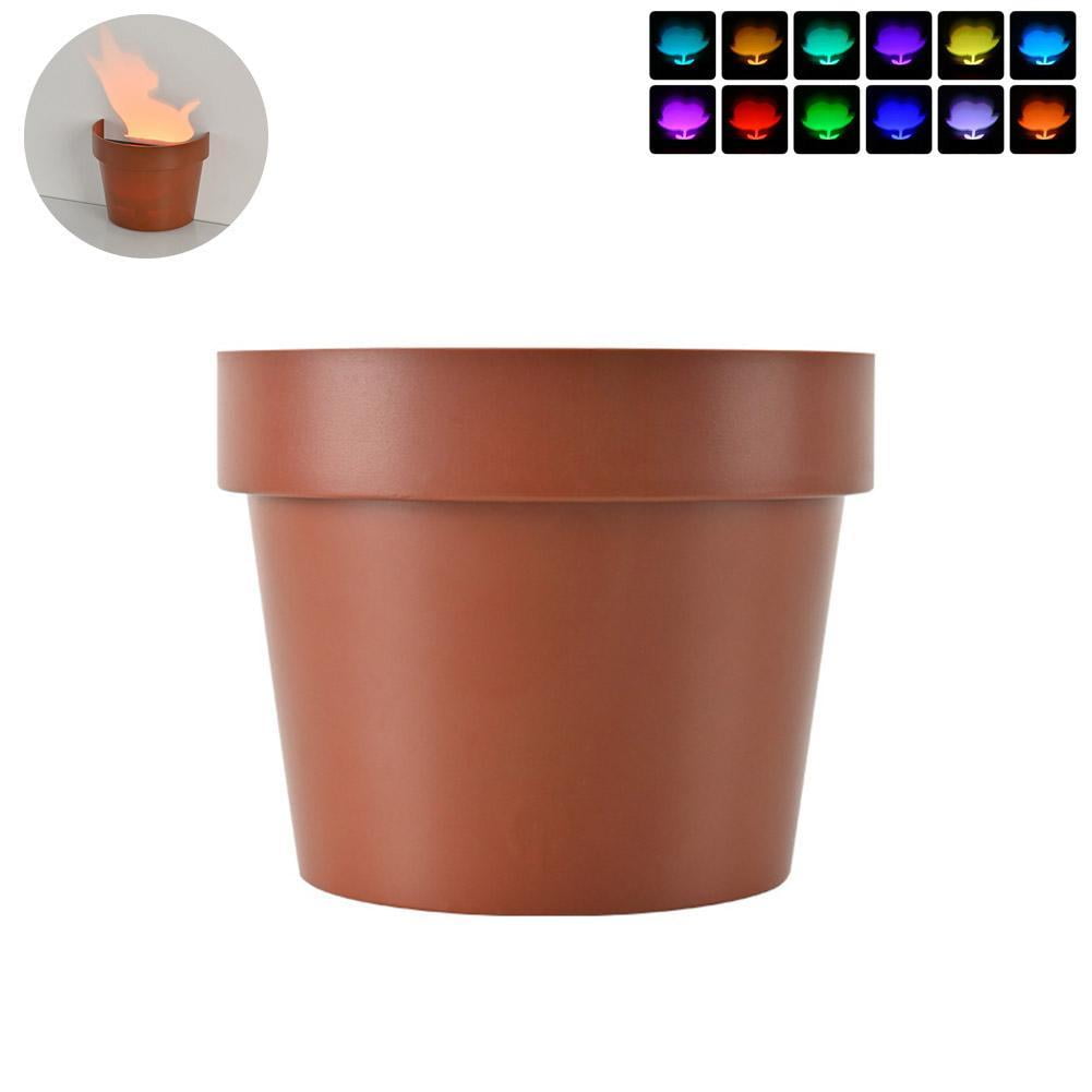 YSABOXS Light Projections Plant Pot,Hole Themed Plant Pots with Night ...