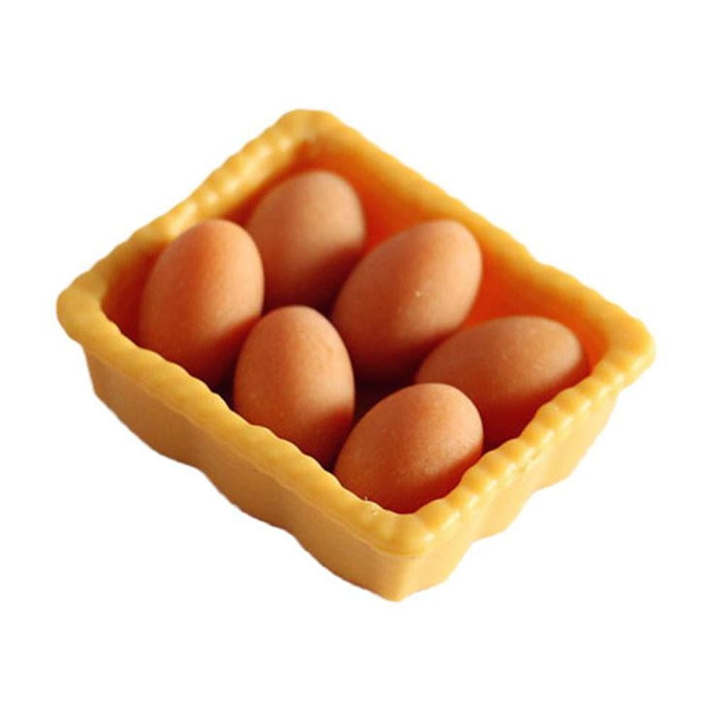 YSABOXS Miniature Eggs With Tray Kitchen Food Whole Carton Eggs Model ...