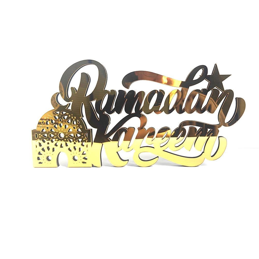 YSABOXS Ramadan Mubarak Acrylic Sign Eid Mubarak Table Centerpiece ...