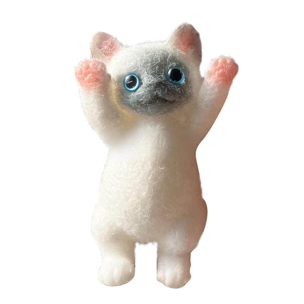 YSABOXS Realistic Cat Squeeze Toys,Chubby Fluffy Cat Squishies Toys ...