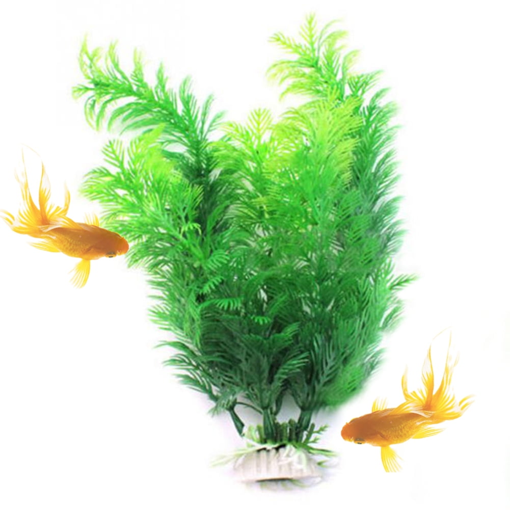 YSABOXS Silation Plastic Plants Landse Dection Aquarium Fish Grn Grass ...