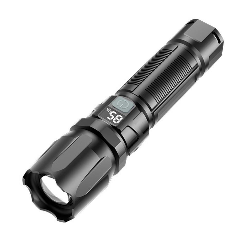 YSABOXS Telescopic Zoom Flashlight LED Rechargeable Torch Lamp with ...