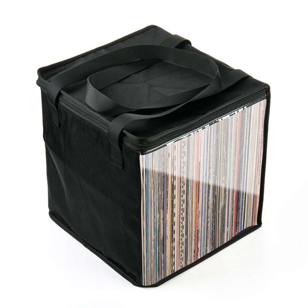 YSABOXS Vinyl Record Organiser Record Carrying Case With Lid Handle ...