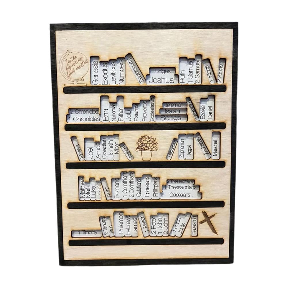 YSABOXS Wooden Bible Traer Statue Sign,Bible Reading Traer Chart,Bible ...
