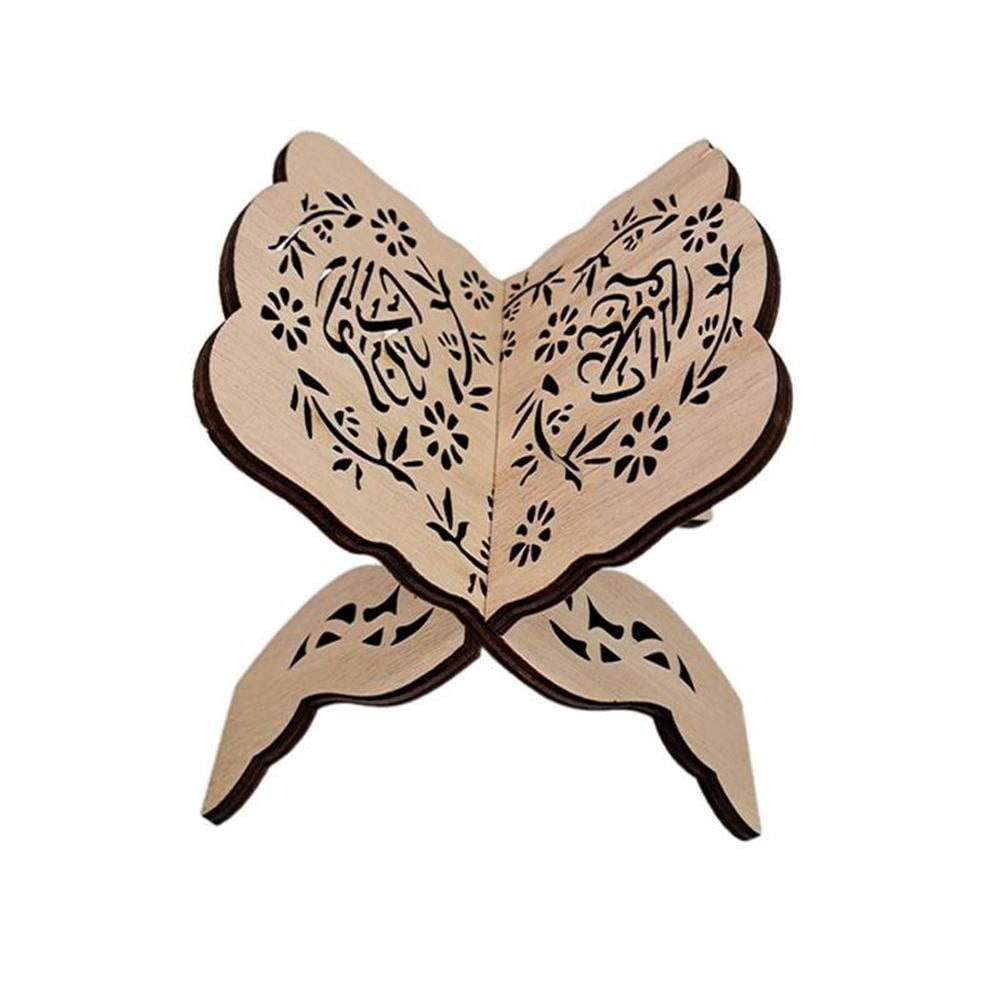 Wooden Holy Book Holder,Foldable Wooden Carvings Prayer Books Shelf ...