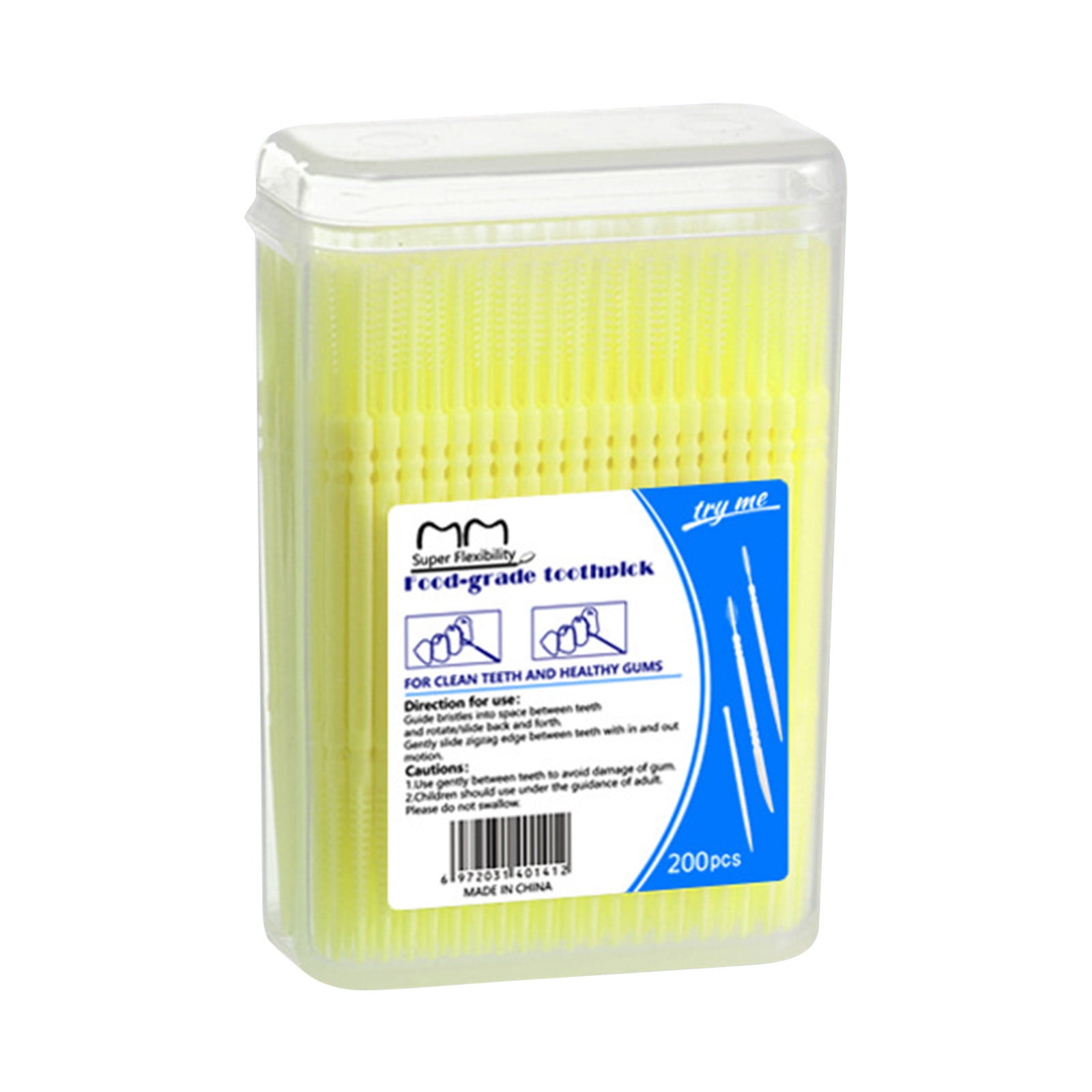 YSGFHGJW 200ct Dental Floss Picks for Braces - Double Ended Flossers ...