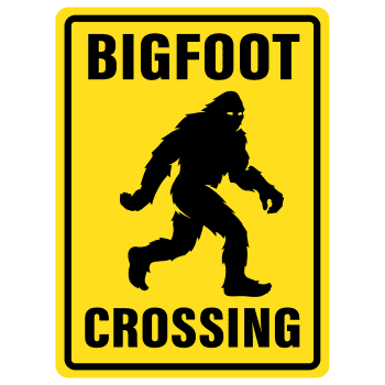 YSH4013 Big Foot Crossing Waterproof Plastic Outdoor Yard Sign ...