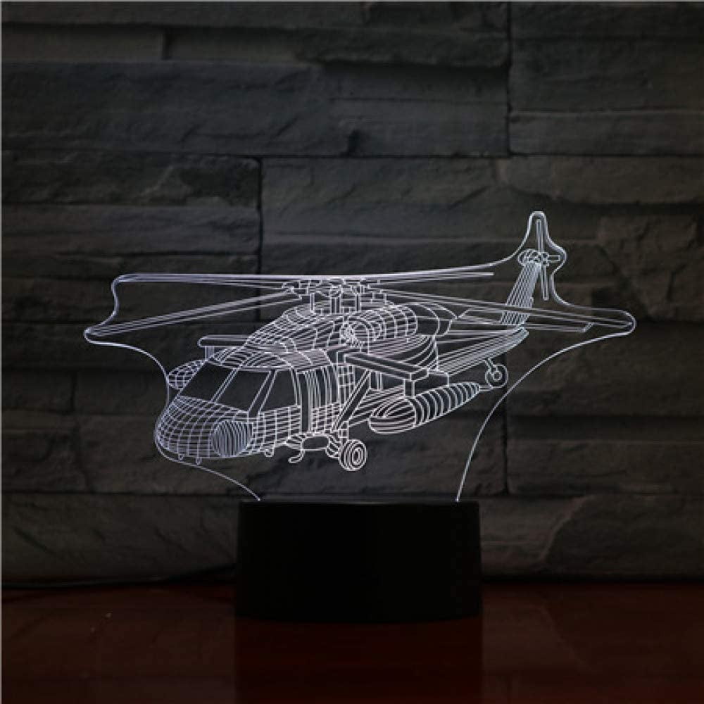 YSITIAN Night Light USB 3D Led Night Light Uh-60 Utility Helicopter ...