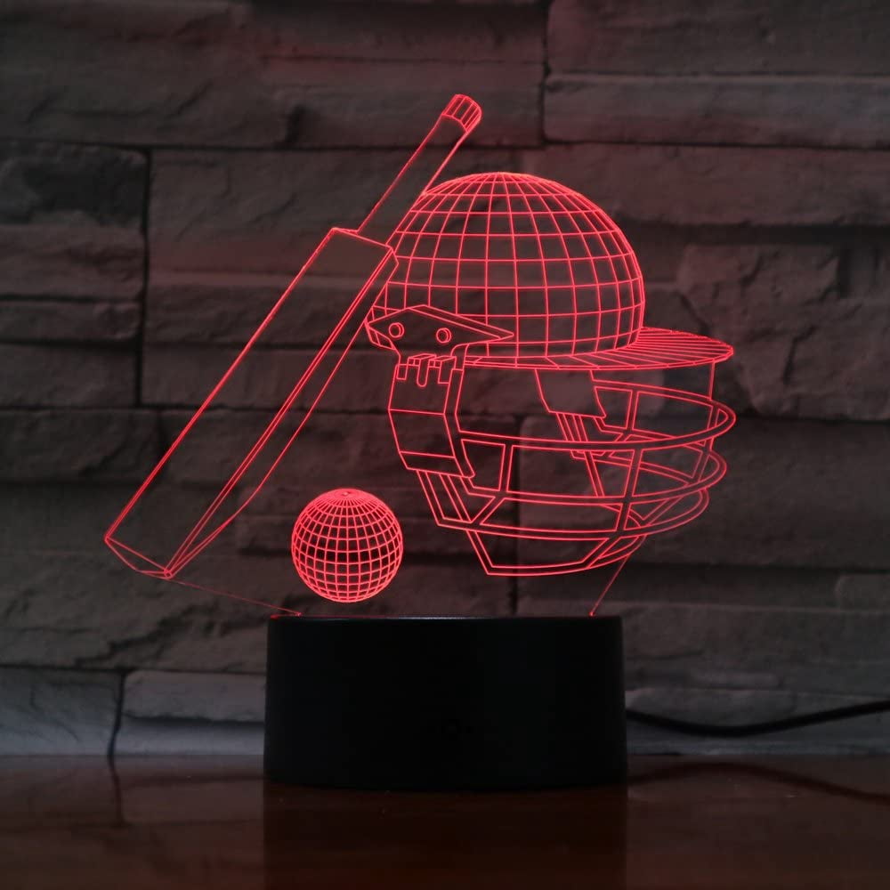 YSITIANNA 3D Baseball Night Light Table Desk Optical Illusion Lamps 7 ...
