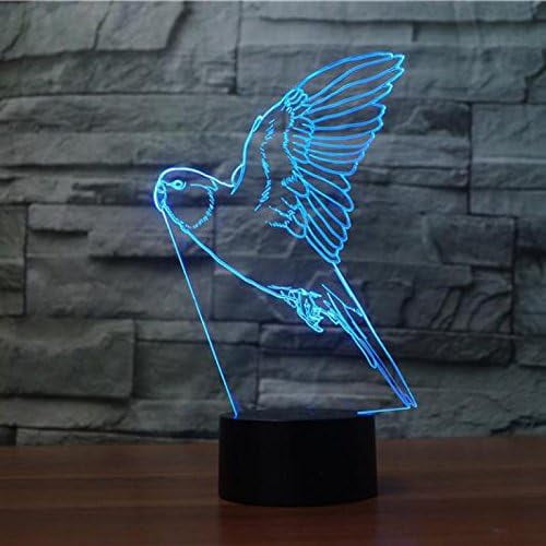 YSITIANNA 3D Bird Night Light Animal Table Desk Optical Illusion Lamps ...