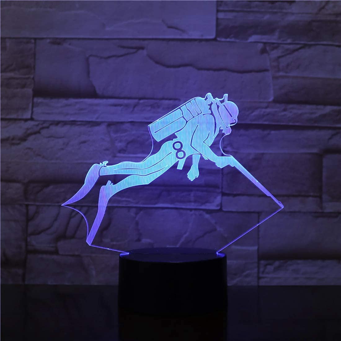 YSITIANNA 3D Illusion LED Night Light, 7 Colors Gradual Changing ...